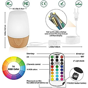 ANGTUO Mushroom Lamp 7 Color Changing Tap Control Mushroom Night Light Cute Squishy Silicone Lamp Funny Gift for Daughter Kid…