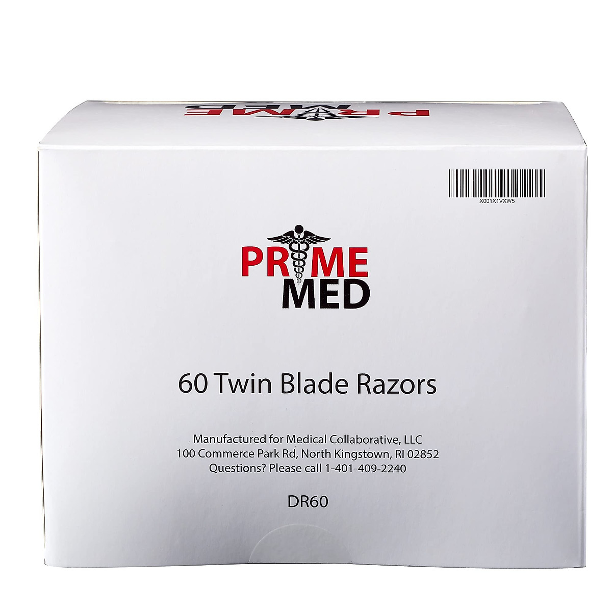Deluxe Disposable Twin Blade Razors PrimeMed (60 Count)