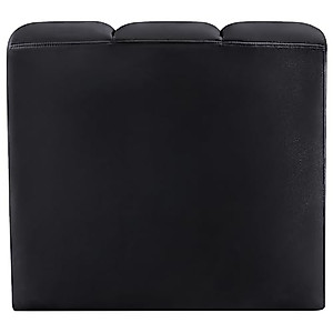 Meridian Furniture 103Black-CC Arc Collection Modern | Contemporary Curved Corner with Soft Black Velvet, Channel Tufting, Modular for Limitless Configurations, 33" W x 31" D x 30" H, Black