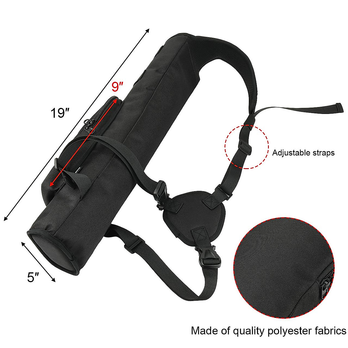 Homakover Archery Compact Multi-Function Back Quiver Arrow Holder, Adjustable Quivers Hanged Target Shooting Quiver for Arrows, Bow Hunting and Target Practicing