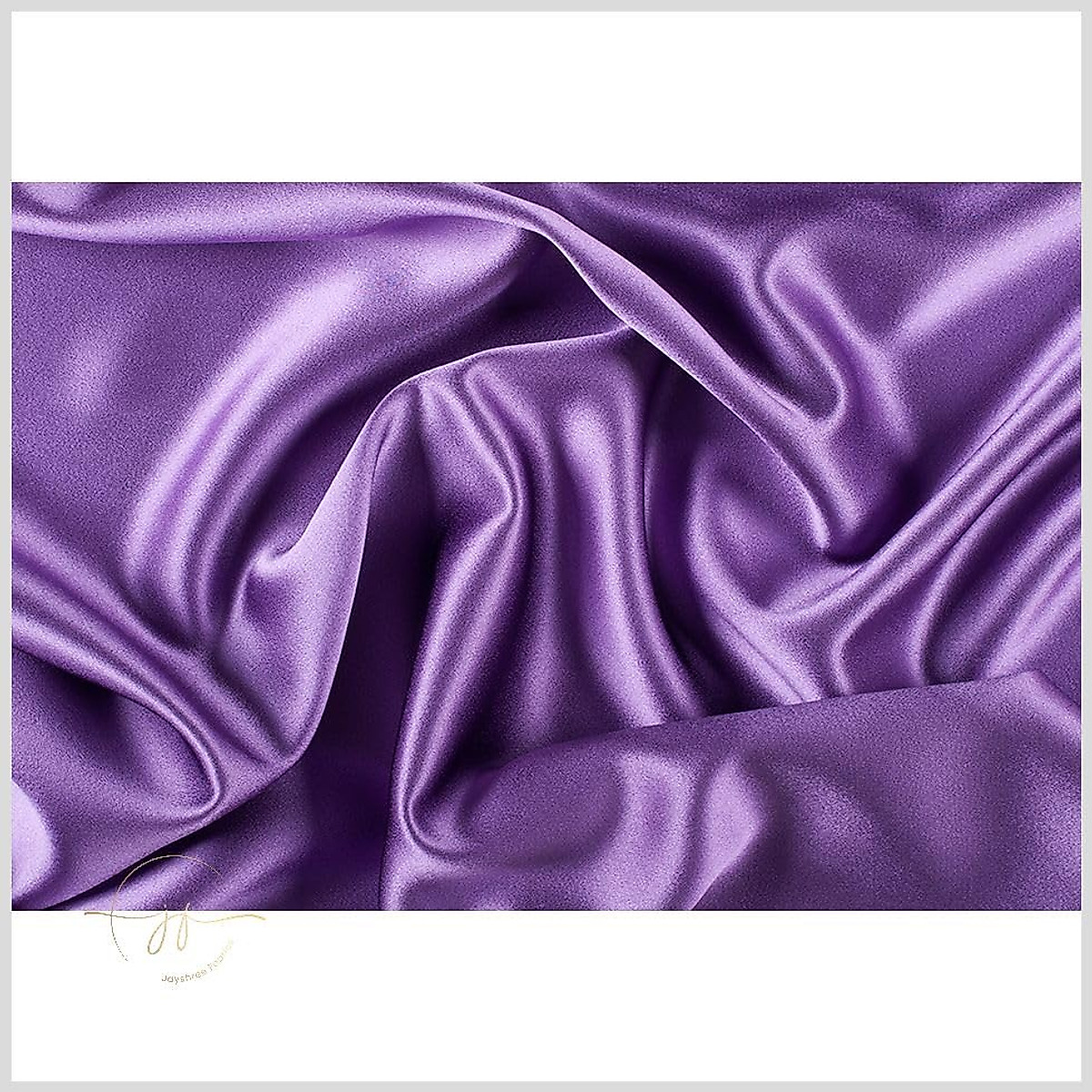 Solid Satin Fabric by The Yard, Silky & Shiny Sewing Fabric for Satin Scarf, Dresses, Garments, DIY Wedding Decor, Home Decor, Seamless Material (Lavender, 2 Yard)