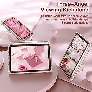 ZoneFoker Case for iPad Mini A17 Pro, for iPad Mini 7th/6th Generation Case 8.3 inch 2024/2021 with Pencil Holder/Stand, Slim Cover for i Pad Mini 7/6 (Clear)