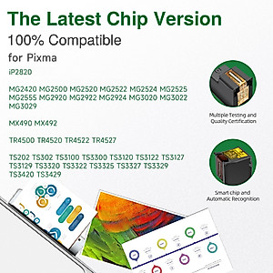 Economink 245XL and 246XL Ink Cartridge Replacement for Canon PG-245XL CL-246XL PG-243 CL-244, 245 246 Combo Pack for Pixma MX492 MX490 MG3022 MG2522 TS3320 TR4520 TR4522 MG2922 MG2920 TS202 Printer
