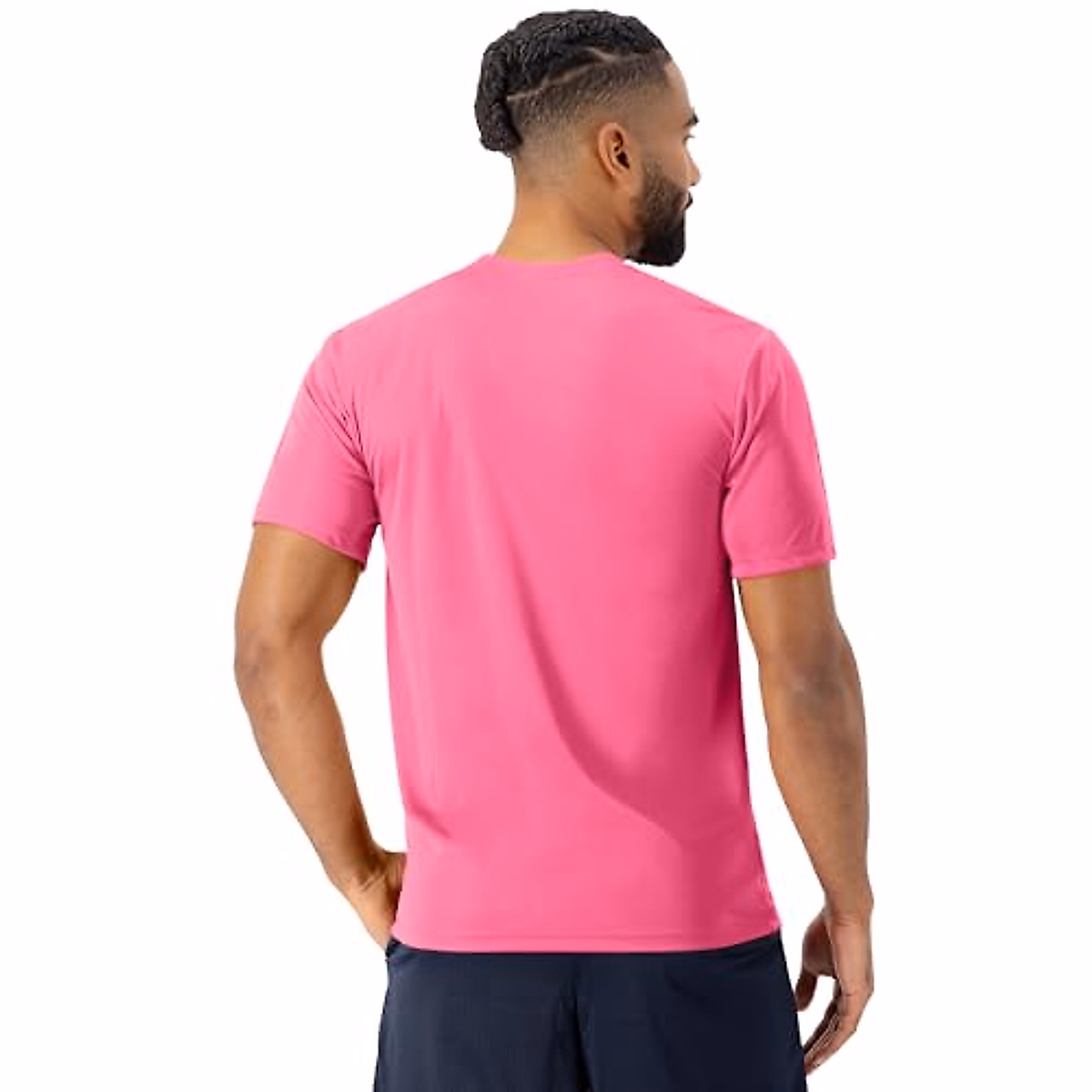 Hanes mens Sport Cool Dri Performance Tee Shirt, Wow Pink, Large US