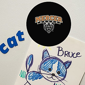 Mercer University Secondary Logo Automotive Car Refrigerator Locker Vinyl Circle Magnet