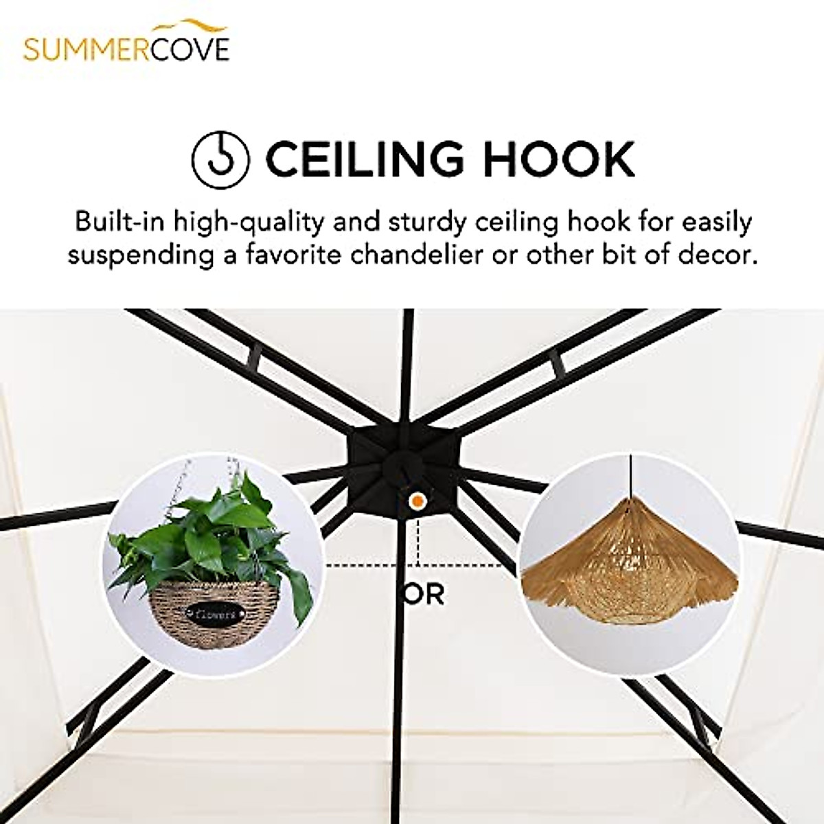 SummerCove Brook Park Outdoor Patio Steel Frame 11 x 13 ft. 2-Tier Soft Top Gazebo with White Canopy Roof for Garden, Backyard, and Lawn Activities