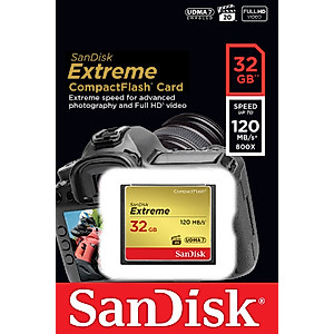SanDisk Extreme 32GB Compact Flash Memory Card UDMA 7 Speed Up To 120MB/s- SDCFXS-032G-X46