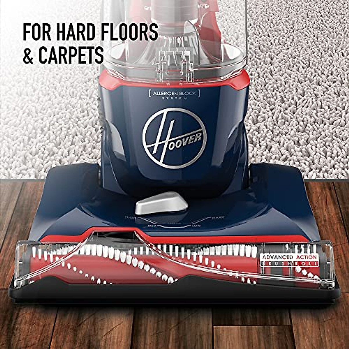 Hoover MAXLife Pet Max Complete, Bagless Upright Vacuum Cleaner, For Carpet and Hard Floor, UH74110, Blue Pearl