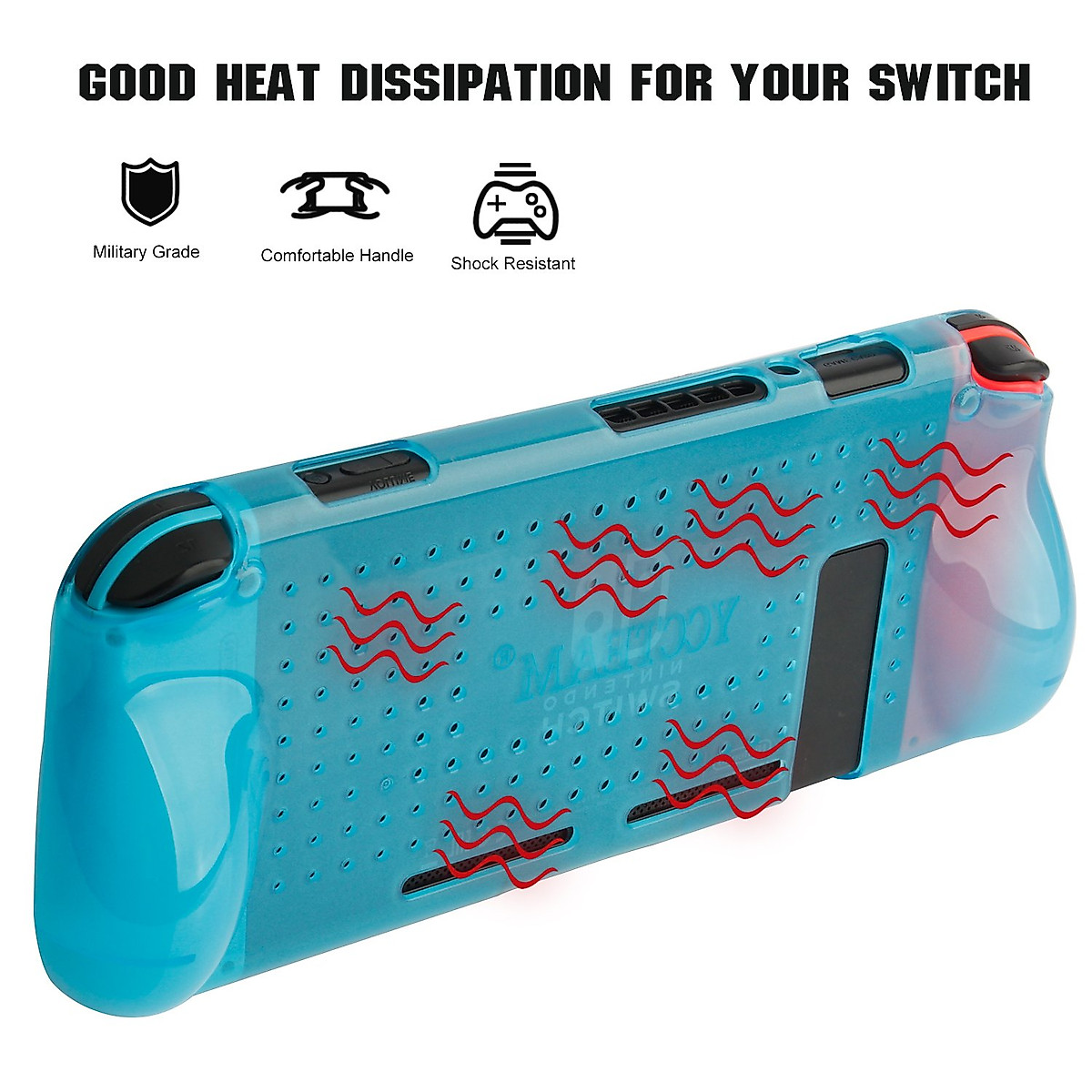 Airmate Switch Carrying Case Compatible with Nintendo Switch/Switch OLED (Blue)