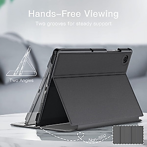 JETech Case for Samsung Galaxy Tab A8 10.5-Inch 2022 (SM-X200/X205/X207), Slim Folio Stand Protective Tablet Cover, Multi-Angle Viewing, Auto Wake/Sleep (Black)