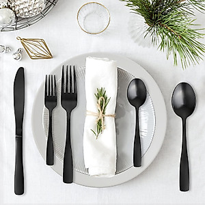 Matte Gold Silverware Set - GIOCOCO 20 PCS Stainless Steel Flatware Sets Thick Cutlery Set Durable Utensils Set Service For 4, Elegant Tableware Set For Home Kitchen and Restaurant, Dishwasher Safe