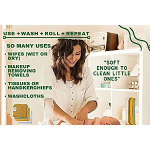Reusable Paper Towels Washable Roll 29 Pack 12x11in, Reusable Baby Wipes, Washable Paper Towels Cloth, Paperless Paper Towels, Eco Friendly Paper Towels, Cloth Paper Towels, Reusable Napkins, Cotton