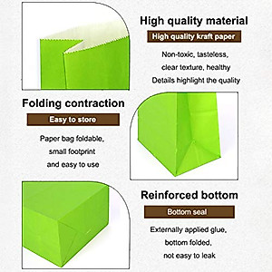 KEYYOOMY Small Paper Bags Green Party Goody Bags for Party (24 CT, 3.5 X 2.4 X 7.1 In)