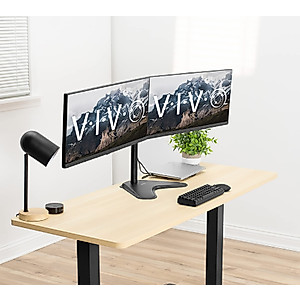 VIVO Dual 13 to 30 inch Monitor Free-Standing Mount, Fully Adjustable Desk Stand, Holds 2 Flat or Curved Display Screens, STAND-V102F