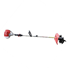 Gas Powered Rototiller, 42.7CC 2-Stroke Tiller Cultivator, Handheld Tiller Cultivator, Gasoline Tiller and Cultivator, Air-Cooled Single Cylinder Gasoline Engine, for Garden, Lawn, Yard