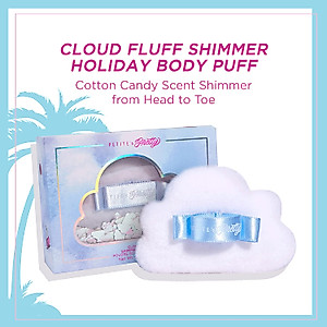 Petite 'n Pretty Cloud Fluff, Shimmer Body Puff - Body Makeup for Kids, Tweens, Teens - Lightly Scented Body Shimmer, Pink Body Glitter