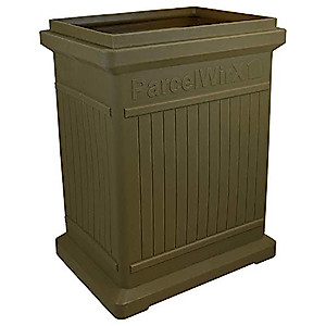 RTS Home Accents ParcelWirx Premium Vertical Storage Cabinet/Package Delivery Box with Lift Off Lid, Oak