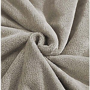 Cozy Fleece Flannel Plush Sheets Queen Size 4 Piece Bedding Set, Warm Fleece Sheets With Deep Pockets 17 inches- Ultra Soft and Cozy, Taupe