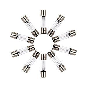 SIXQJZML 10 Pack F2AL Fast-Blow Fuse 2A 250V Glass Fuses 0.2 x 0.78 inch / 5 x 20 mm (2amp) (F2A)