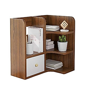 Drawer Bookshelf Magazine Rack Corner Divide Partition Stratification Storage Rack Desktop Office Desk Home Dormitory 50X30X50CM MUMUJIN (Color : A)