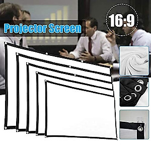 FMOGE Projector Simple Curtain Home Outdoor KTV Office Home Theater Portable 3D HD Projector Screen (Size : 150 inch)