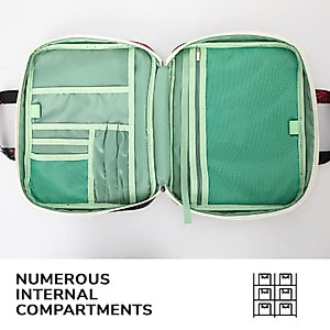 Bible Covers for Women Large Medium Size - XXL Floral Bible Case Bag Fits Books Up to 11 x 9.7 x 1.9 Inches - | Zippered Pocket | Pen Slots | Shoulder Strap | - Black Christian Gift for Girl