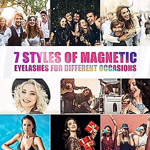 Magnetic Eyelashes With Magnetic Eyeliner,2022 Upgraded Reusable 3D Magnetic Eyelashes And Eyeliner Kit,Fluffy Eyelashes Magnetic with 2 eyeliner,magnético pestaña,No Glue Needed.