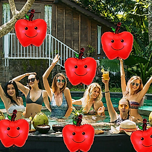 HADCKJA 5Pcs Apple Fruit Balloons Fruit Themed Balloons Apple Foil Balloon Party for Fruit Apple Theme Decoration Fruit Balloons Summer Party Themed Decorations Hawaiian Party