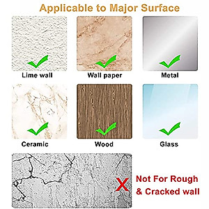 Door Stopper Wall Protector, Adhesive Bumper Protector, Reusable Rubber Door Stops from Door Knobs, Shock Absorbent Wall Shield for Door Handle (Clear-9 Pcs)