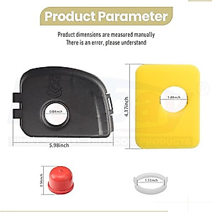 595660 Air Cleaner Cover & 799579 Air Filter Kit Compatible with B&S 590581 08P502 08P602 09P602 09P702 Series Engine for MTD Troy Bilt Lawn Mower and Blower - 2Pack