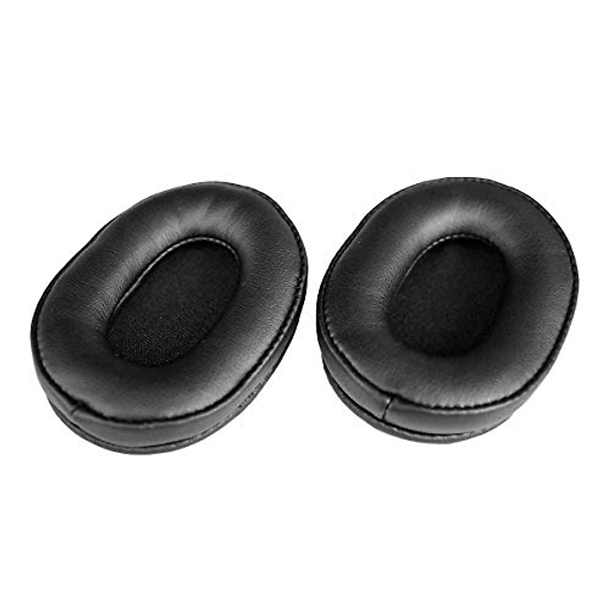 Replacement Leather Ear Pads (Original Earmuffs) Compatible with Audio-Technica ATH-SR5, ATH-SR5BT, ATH-MSR5 Headphones (Black)