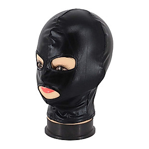 Vimoisa Metallic Cycling Face Neck Mask Hat Ultra Balaclava Hood(Black)