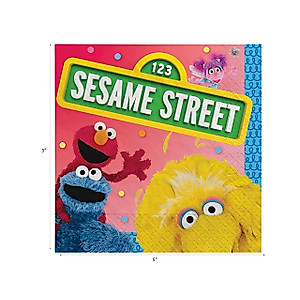 Sesame Street Party Supplies Bundle with Cake Plates and Napkins for 16 Guests
