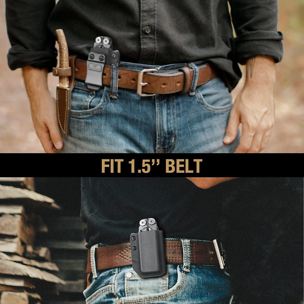 Kydex Multitool Sheath for LEATHERMAN Surge Heave Duty, Fits for LEATHERMAN Surge Multitool Sheath Pouch Case Holster, Multitool Not Included(Black)