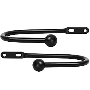 VRSS Curtain Tiebacks Drapery Holdbacks Simple Vintage Style (2pcs Black)