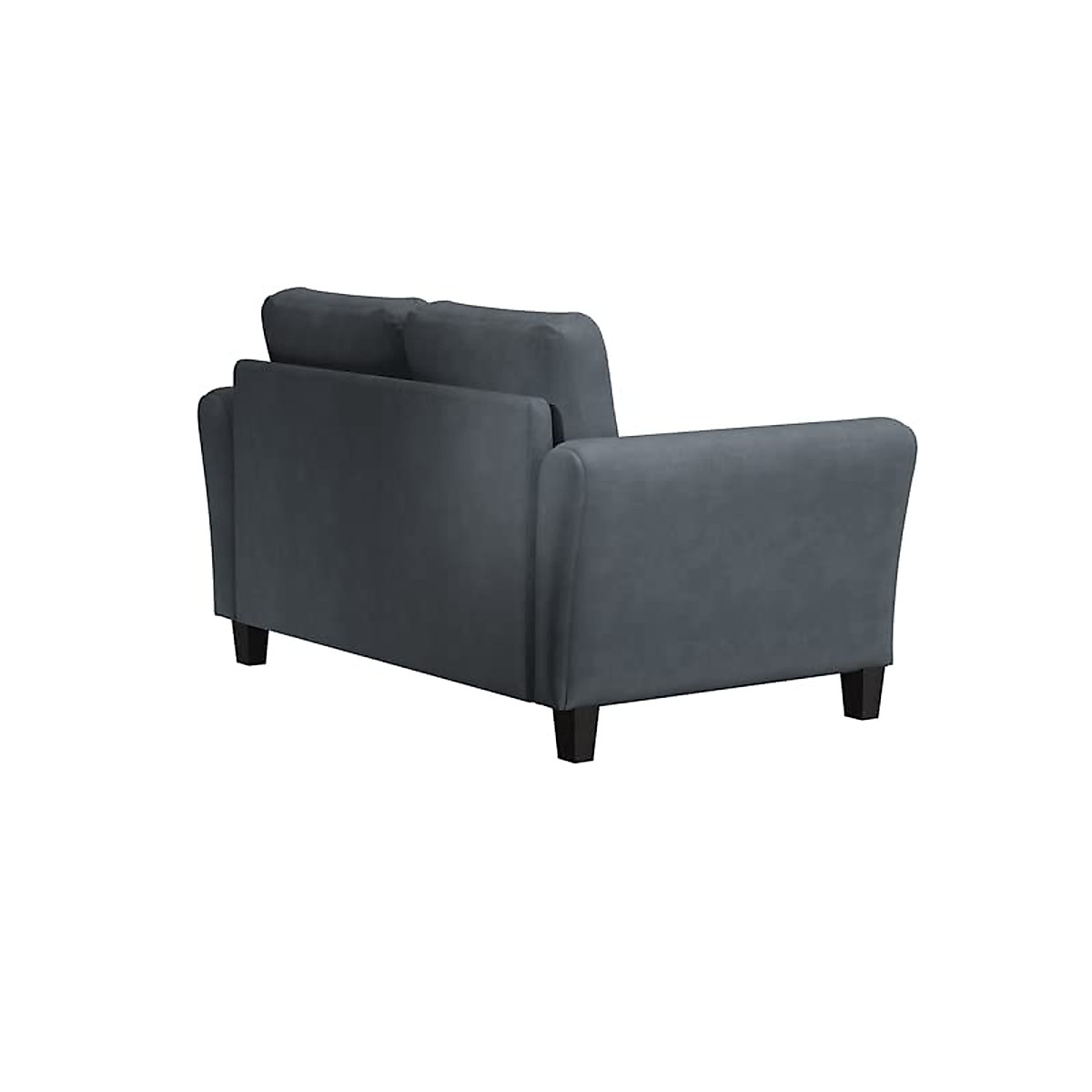 Lifestyle Solutions Watford Loveseat, 56.3" W x 31.5" D x 33.9" H, Dark Grey