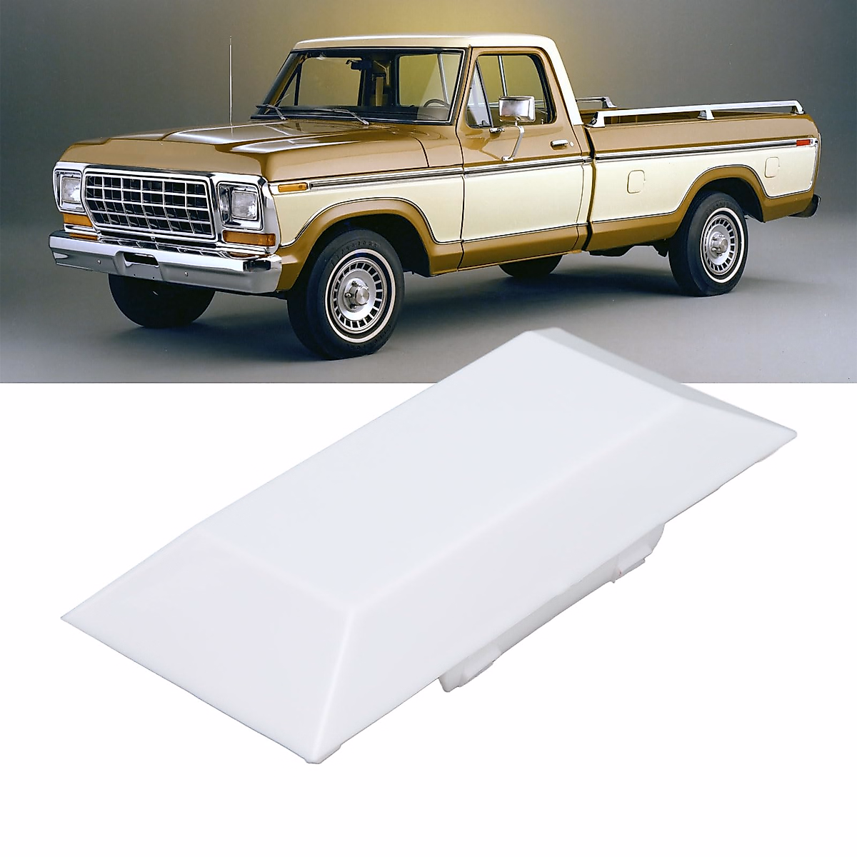 Car Dome Light Lens, Car Dome Light Lens Sqaure Interior Overhead Dome Lamp Lens Cover Replacement for F鈥?00 Truck 1973 to 1979