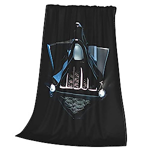 Flannel Throw Travel Blanket Darth Vader for Sofa / Living Room / for Adults Or Children Black 50"X40"