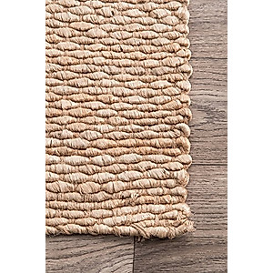 nuLOOM Hailey Handwoven Jute Area Rug, 2' 6" x 8', Natural