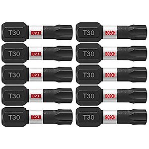 BOSCH ITT301B 10-Pack 1 In. Torx #30 Impact Tough Screwdriving Insert Bits
