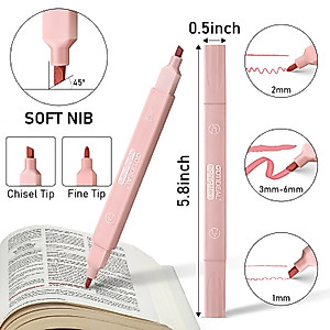 GOTIDEAL Aesthetic Cute Pastel Highlighters set, Dual tip 12 Pack No Bleed Bible Highlighters for office, School study accessory supplies