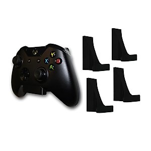 3DLASERSLAB Damage-Free Controller Wall Mount Kit for Xbox One (4 Pack, Black), Microsoft, Easy Install, 3M Command Strip Included (Black, 4)