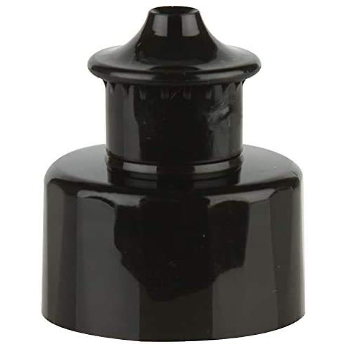 2 Pack Refillable 16 Ounce HDPE Squeeze Bottles With Push/Pull Button Top Dispenser Caps-Great For Lotions, Shampoos, Conditioners and Massage Oils From Earth's Essentials (Black Cap)