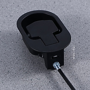 VORCOOL Universal Aluminum Metal Pull Recliner Handle Chair Release Lever Replacement Metal Handle with Spring and Cable for Sofa Couch (Handle with 96cm Cable)