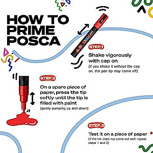 Posca Marker 7M in Orange, Posca Pens for Art Supplies, School Supplies, Rock Art, Fabric Paint, Fabric Markers, Paint Pen, Art Markers, Posca Paint Markers