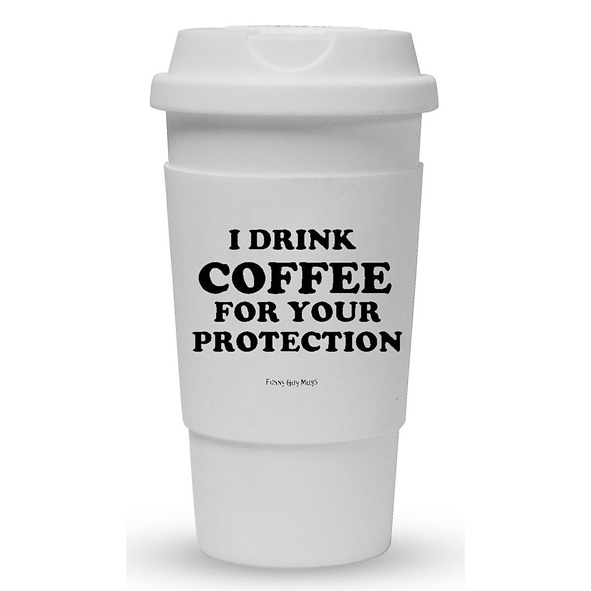 Funny Guy Mugs May The Force Be With You Equation Travel Tumbler With Removable Insulated Silicone Sleeve, Black, 16-Ounce