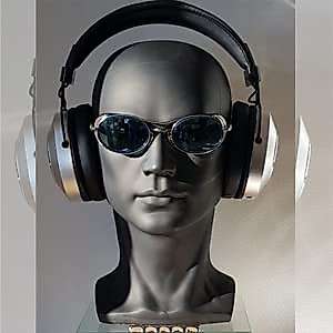 MIAOMANZI PVC Mannequin Head Black Male Manikin Dummy Stand Model Display Hat Scarf Wigs Hair Glasses Hat Beauty Styling Tool (Matte black)