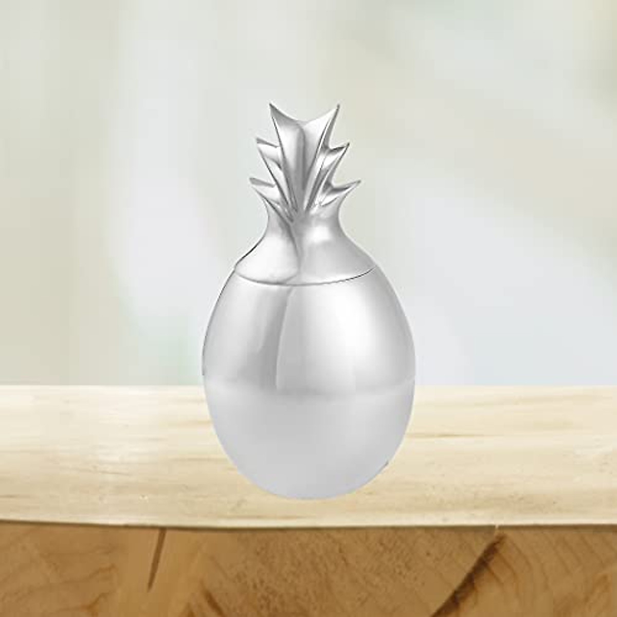 Nambe - Home Decor Collection - Pineapple Canister with Lid - Measures at 4.5" x 4.5" x 8" - Made with Nambe Alloy - Designed by Karim Rashid