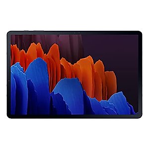 SAMSUNG Galaxy Tab S7+ Plus 12.4” 128GB Android Tablet w/ S Pen Included, Edge-to-Edge Display, Expandable Storage, Fast Charging USB-C Port, ‎SM-T970NZKAXAR, Mystic Black