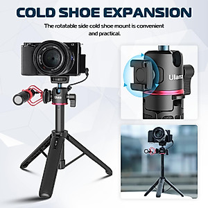 ULANZI MT-73 Extension Pole Tripod, Mini Selfie Stick Tripod Stand Handle Grip for Webcam Canon G7X Mark III Sony ZV-1 RX100 VII A6400 A6600 Cameras Vlogging